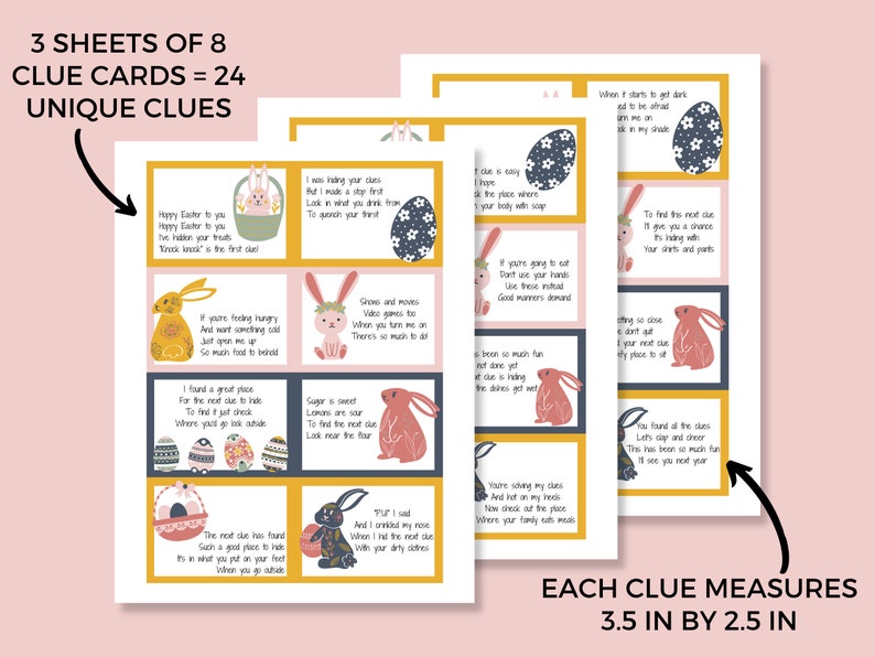 Easter Scavenger Hunt Printable Clues | Indoor Easter Egg Hunt for Kids ...
