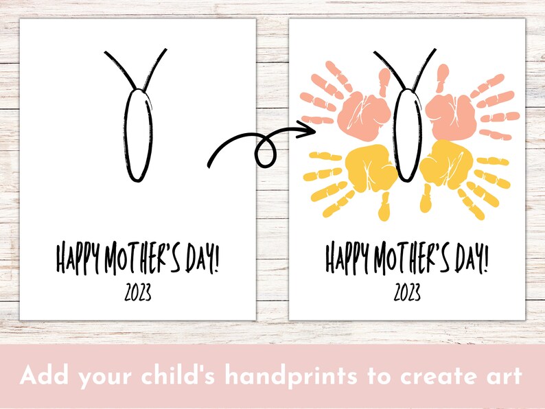 Mother's Day Printable Handprint Craft for Kids and Babies - Etsy