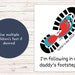 Following in Dad's Footsteps Father's Day Printable Footprint Craft for ...