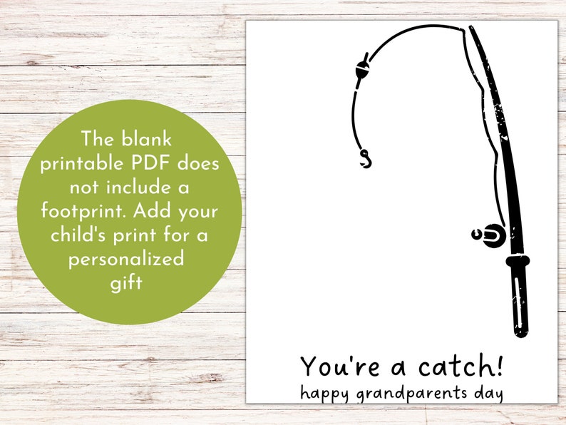 Grandparents Day Printable Fish Footprint Craft for Kids & Babies ...