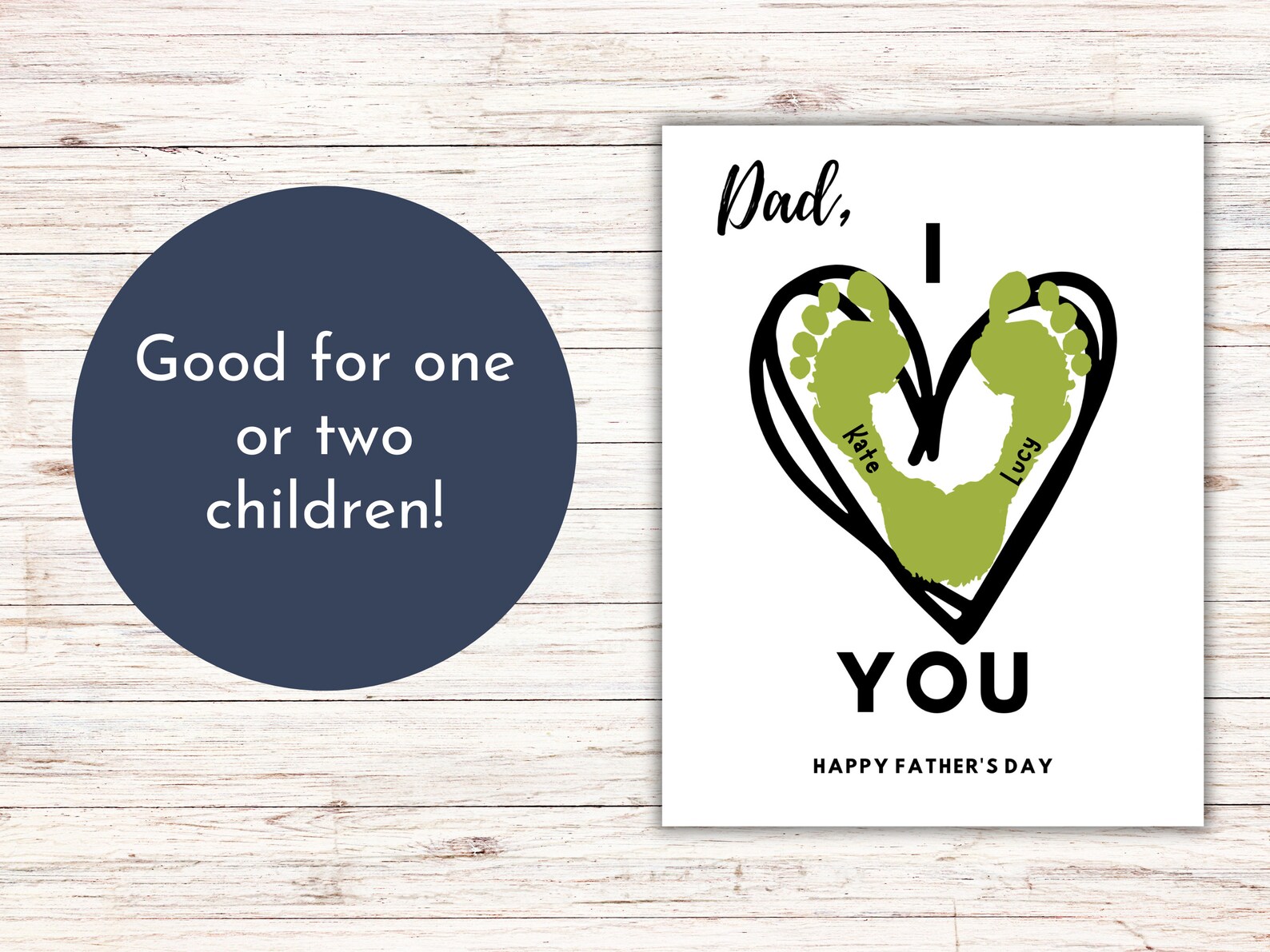 Father's Day Printable Footprint Craft for Kids & Babies | I Heart You ...