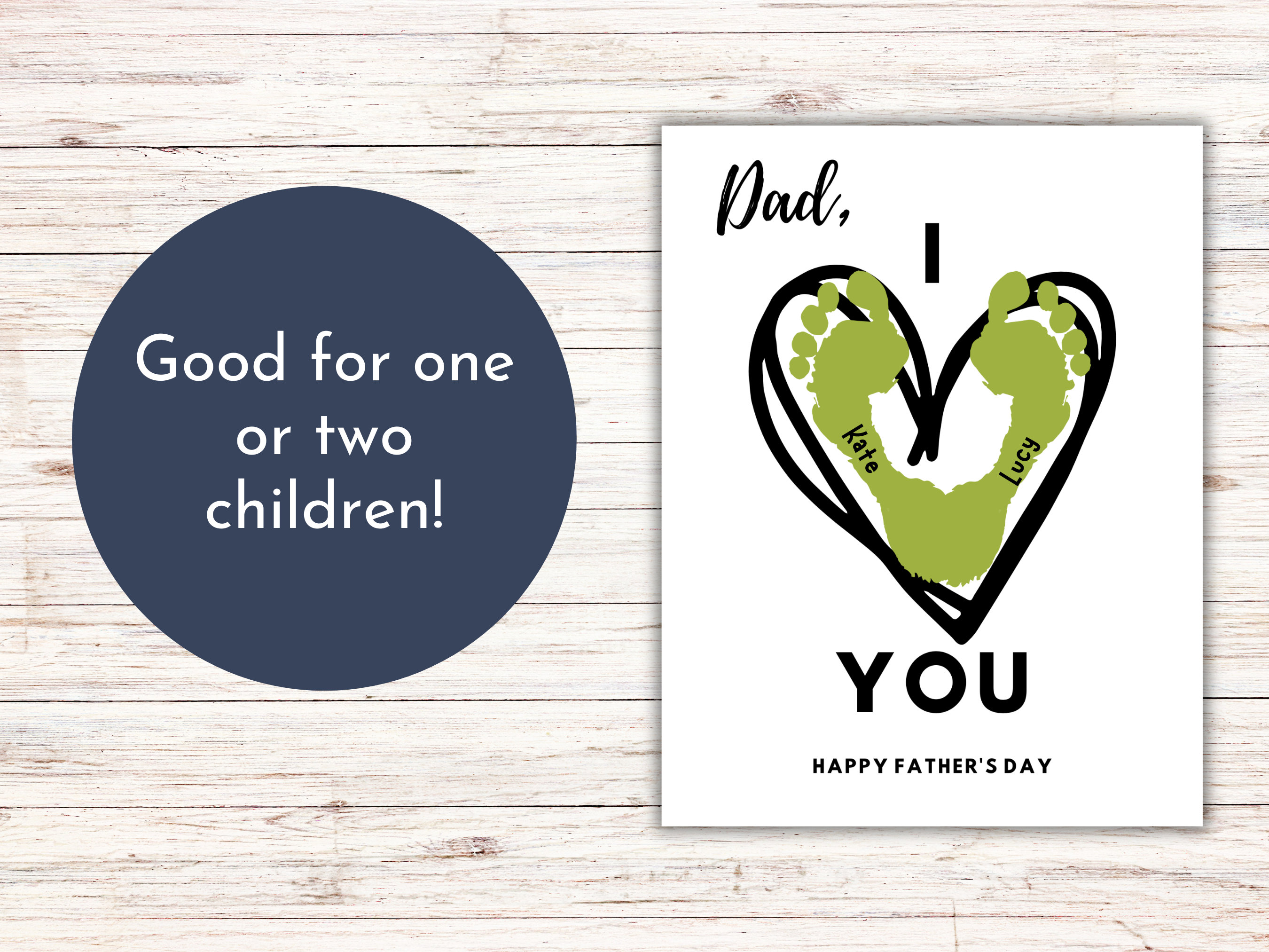 Father's Day Printable Footprint Craft for Kids & Babies | I Heart You ...