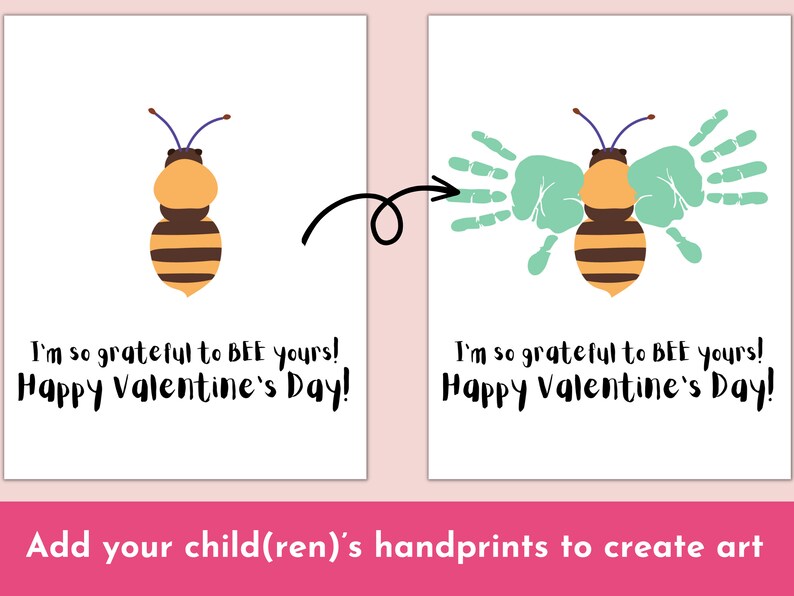 Valentine's Day Printable Handprint Footprint Craft for Kids & Babies ...