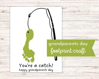 Printable Fish Footprint Craft for Kids & Babies | You're a Catch ...
