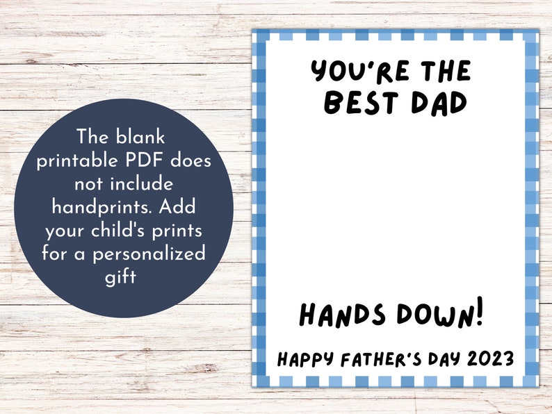 Father's Day Printable Handprint Craft for Kids & Babies Best Dad Hands ...