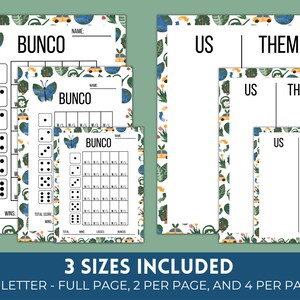 Printable Bunco Score Sheets | Earth Day Bunco Cards | April Bunco Set ...