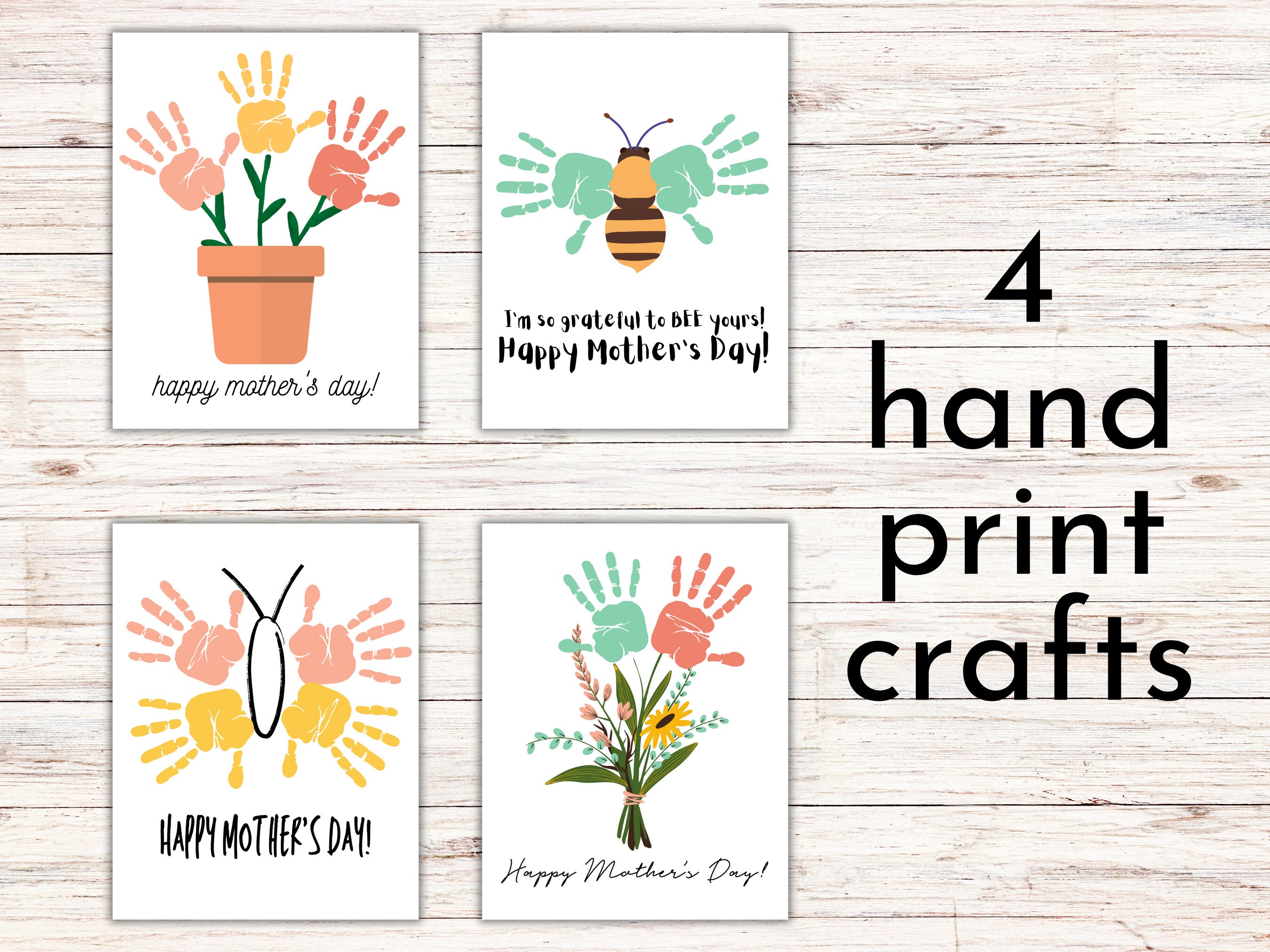 Mother's Day Printable Handprint Craft for Kids & Babies Bundle ...