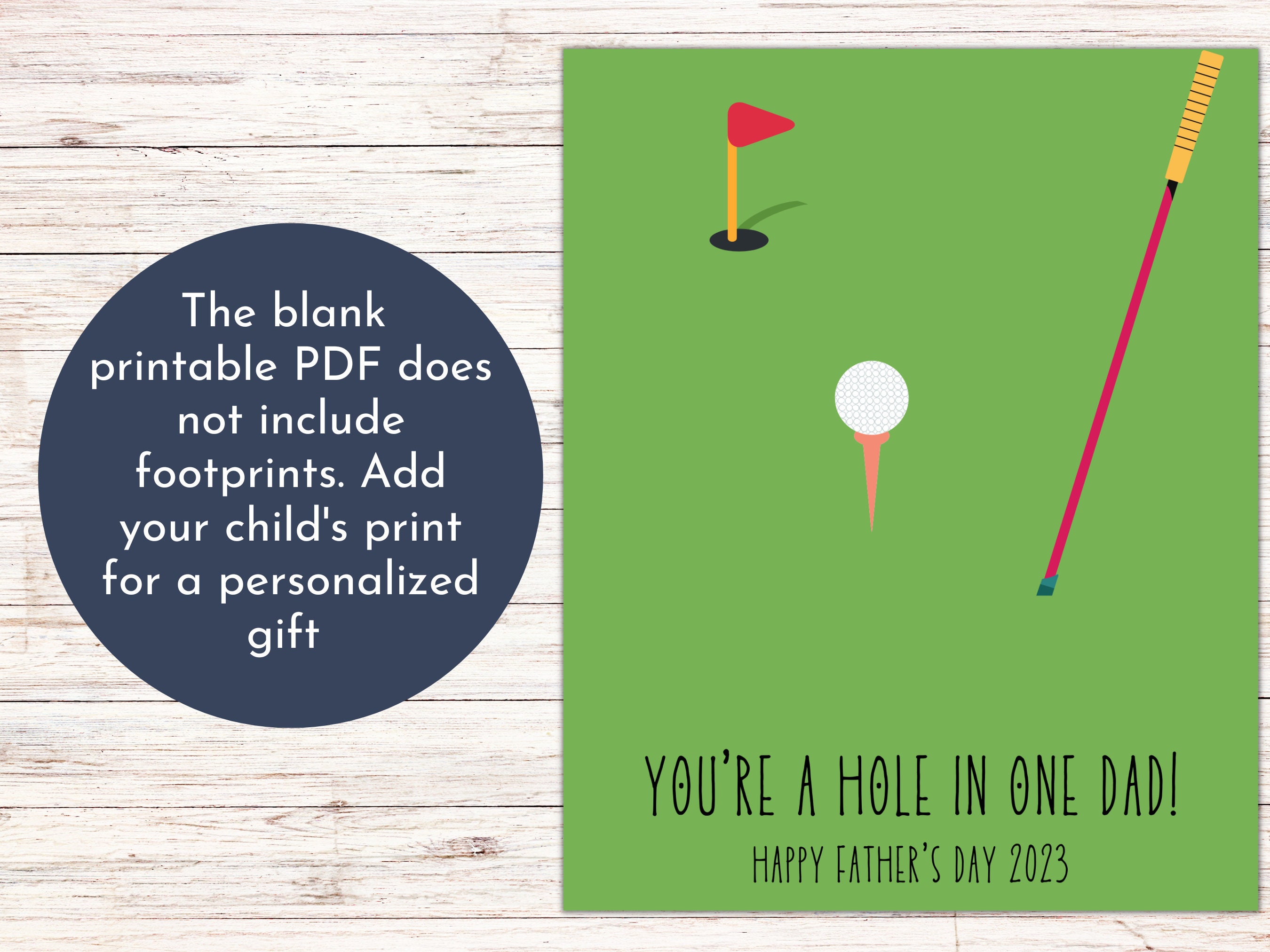 Father's Day Printable Golf Footprint Craft for Kids & Babies | Golf ...