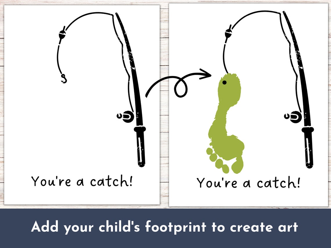 Printable Fish Footprint Craft for Kids & Babies | You're a Catch ...