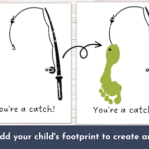 Printable Fish Footprint Craft for Kids & Babies | You're a Catch ...