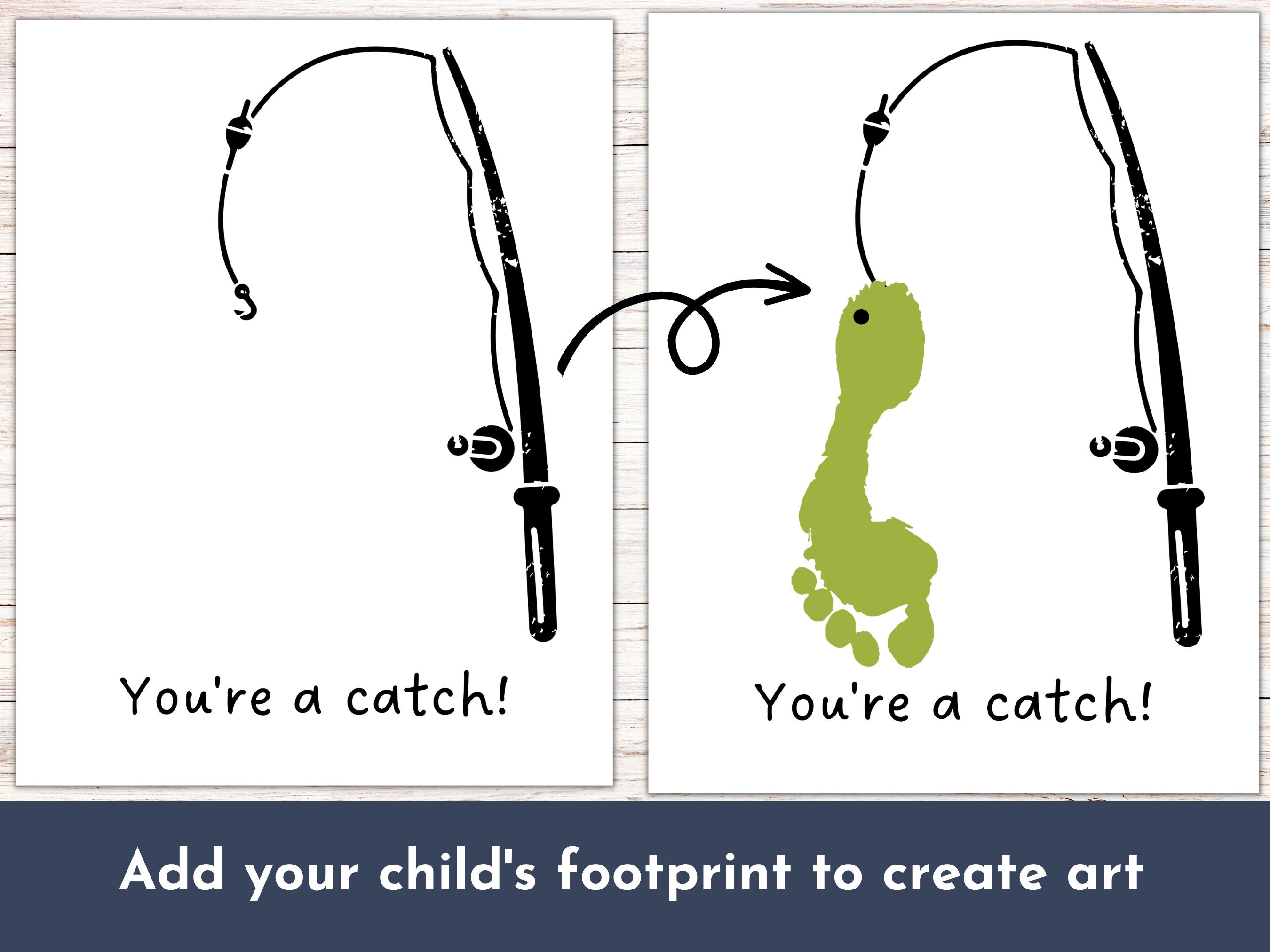 Printable Fish Footprint Craft for Kids & Babies | You're a Catch ...