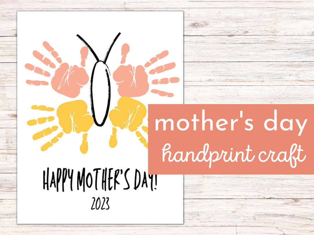 Mother's Day Printable Handprint Craft for Kids and Babies - Etsy