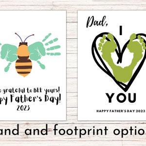 Father's Day Printable Handprint Craft for Kids & Babies - Etsy