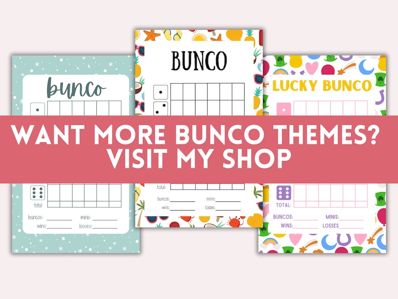 Printable Pink Heart Bunco Score Sheets | Valentine's Day February ...