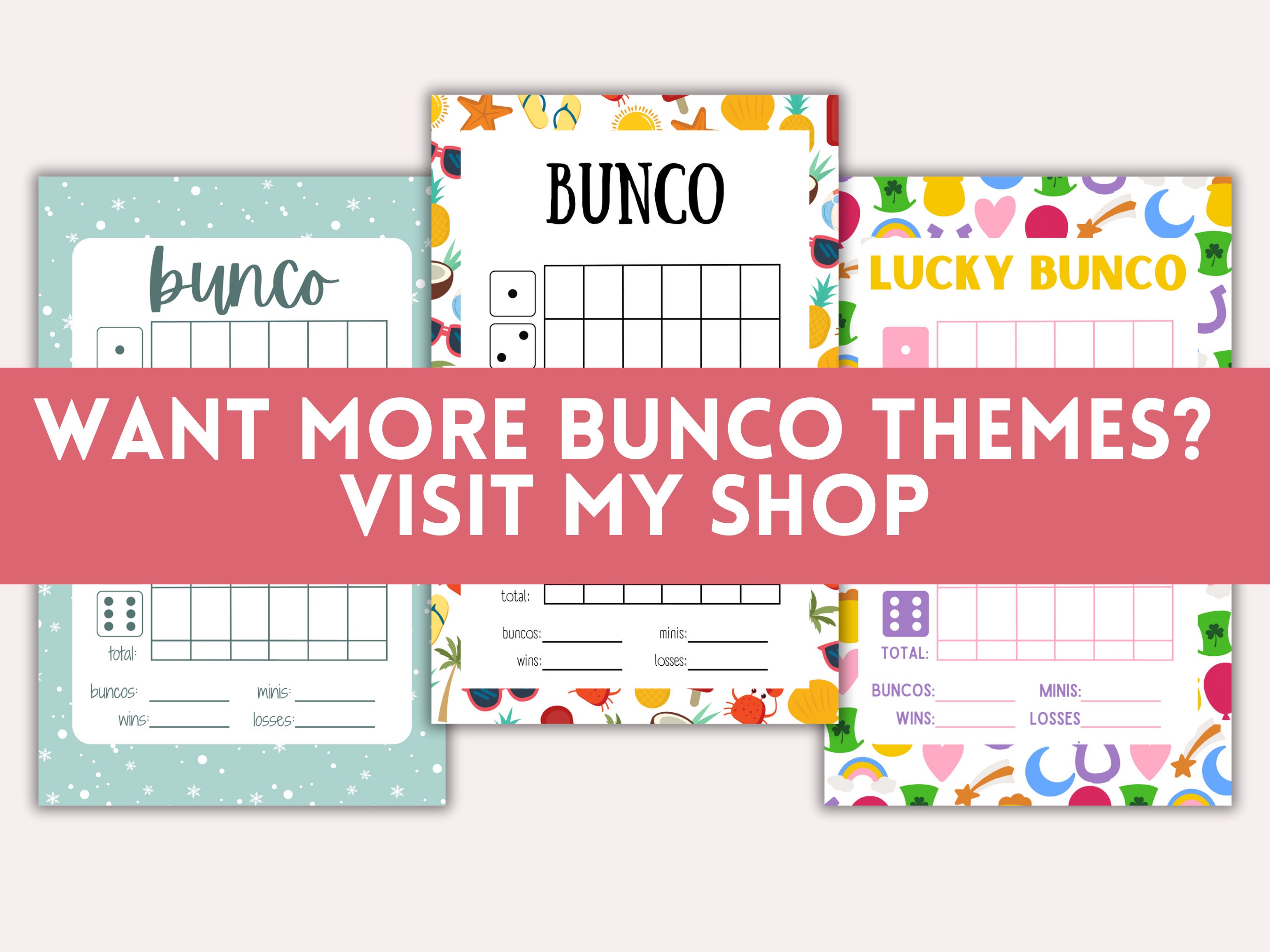 Printable Pink Heart Bunco Score Sheets | Valentine's Day February ...