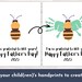 Father's Day Printable Handprint Bee Craft for Kids & Babies | DIY Gift ...