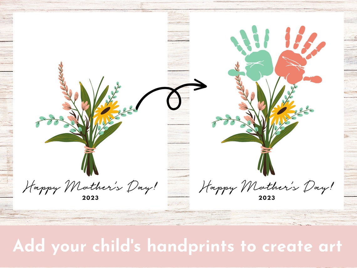 Mother's Day Printable Handprint Craft for Kids and Babies - Etsy