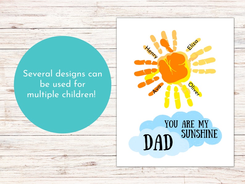 Father's Day Printable Handprint Craft for Kids & Babies - Etsy