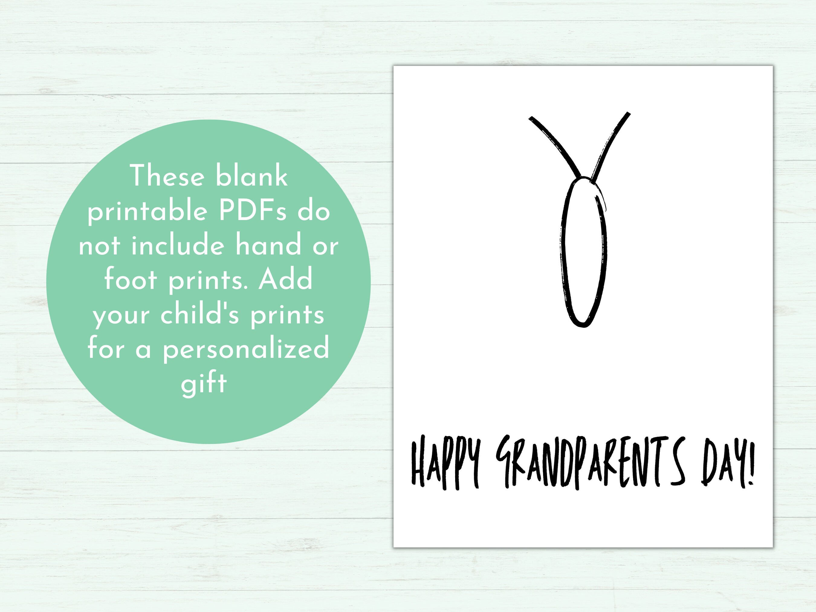 Grandparents Day Printable Handprint Footprint Craft for Kids & Babies ...