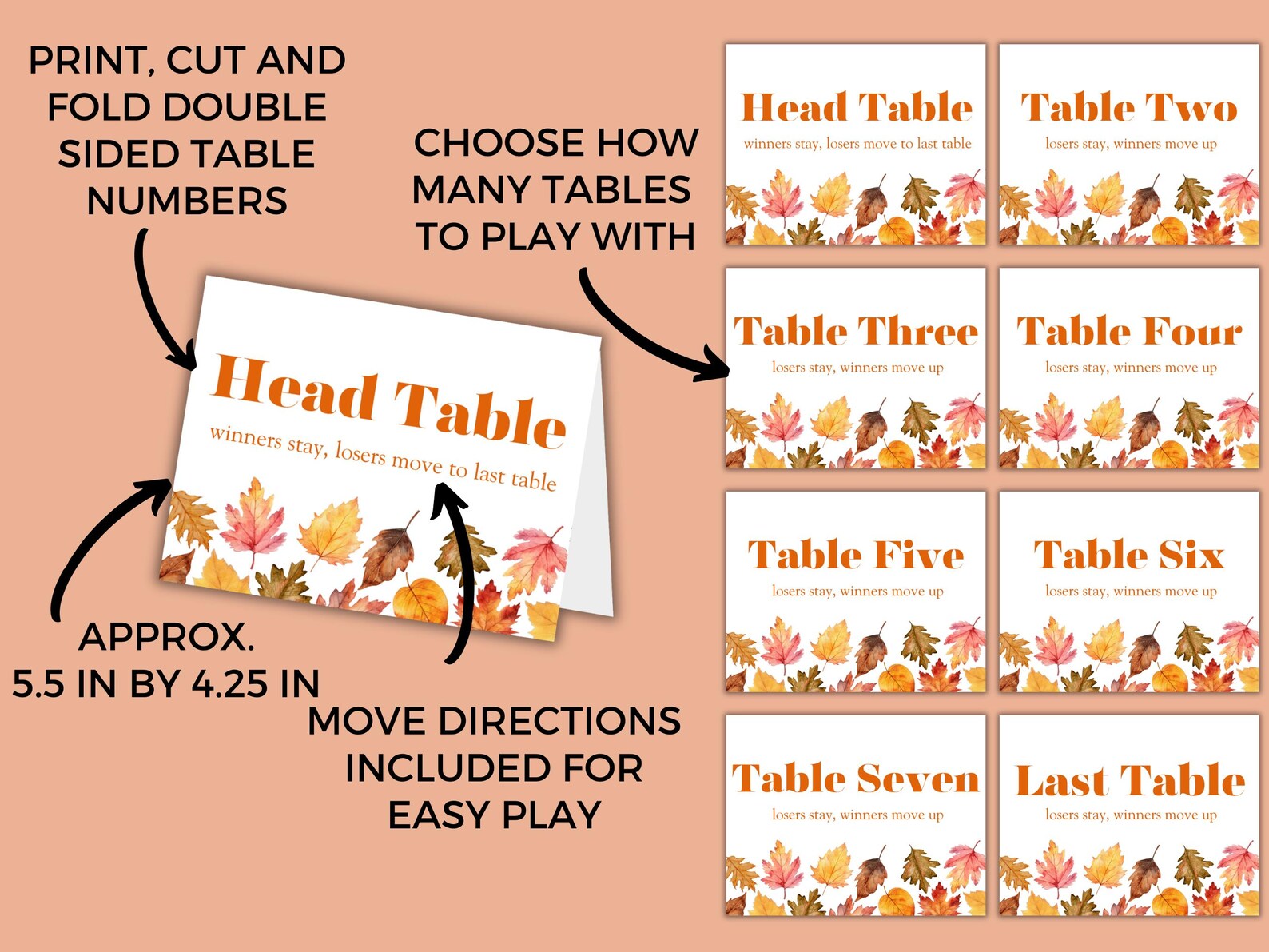 Printable Fall Leaf Bunco Score Sheets | Autumn Leaves September ...