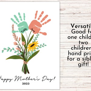 Mother's Day Printable Handprint Craft for Kids and Babies - Etsy