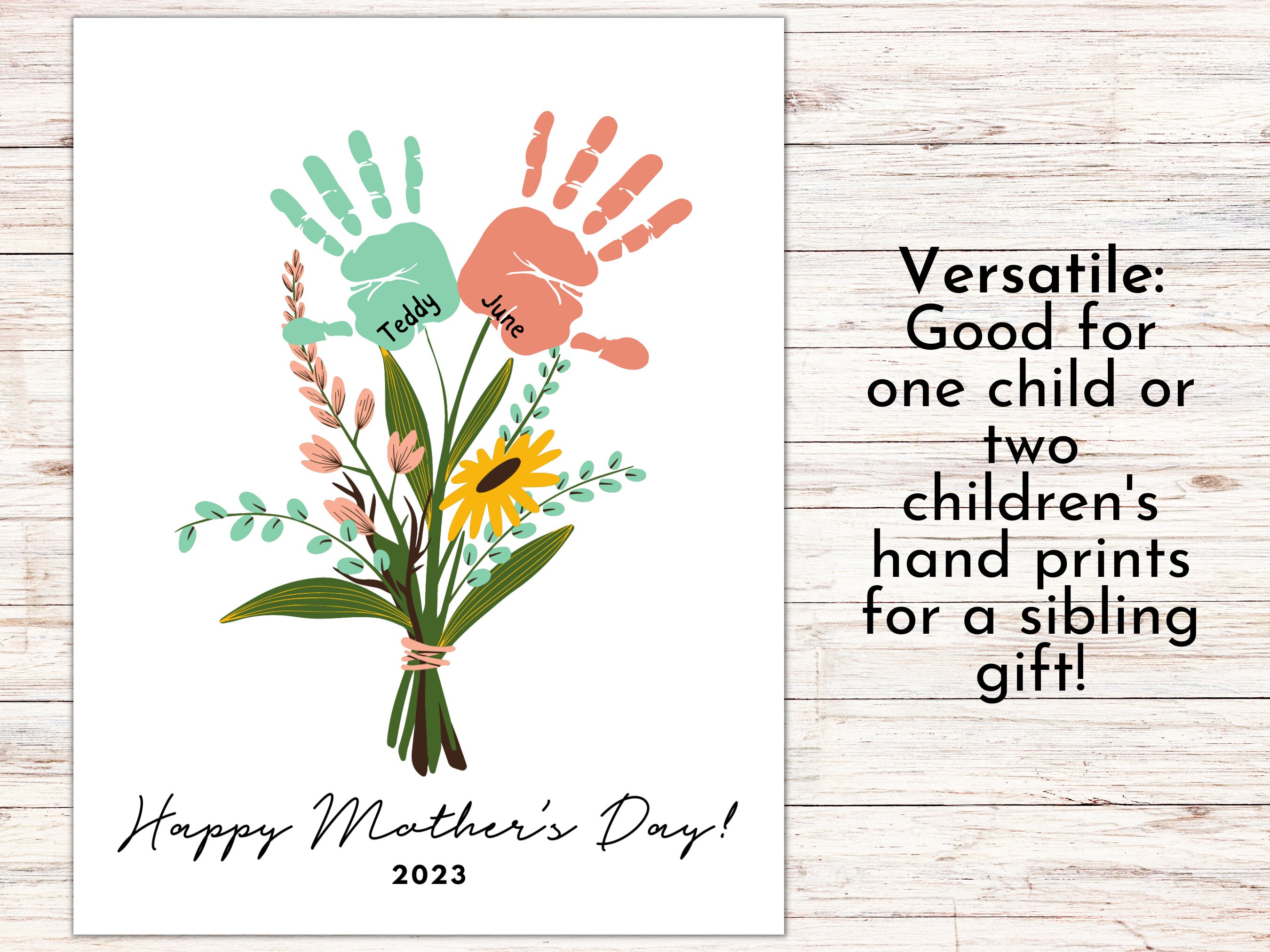 Mother's Day Printable Handprint Craft for Kids and Babies - Etsy