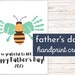 Father's Day Printable Handprint Bee Craft for Kids & Babies | DIY Gift ...