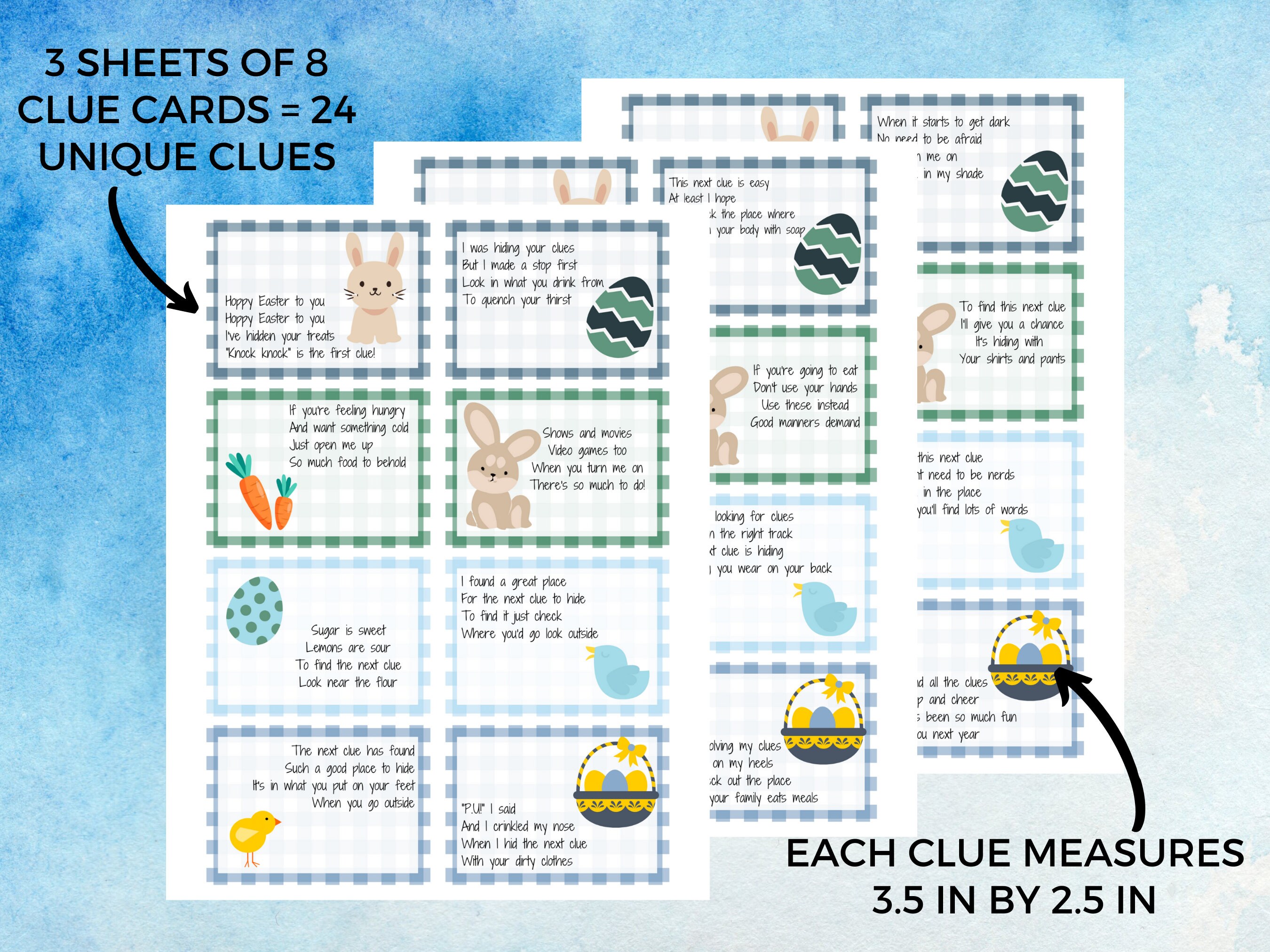 Easter Scavenger Hunt Printable Clues | Indoor Easter Egg Hunt for Kids ...