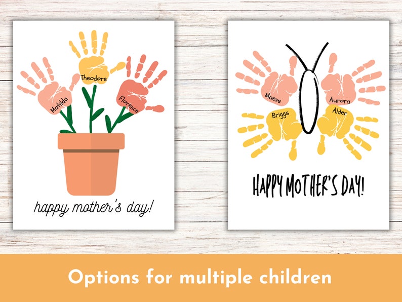 Mother's Day Printable Handprint Craft for Kids & Babies Bundle ...