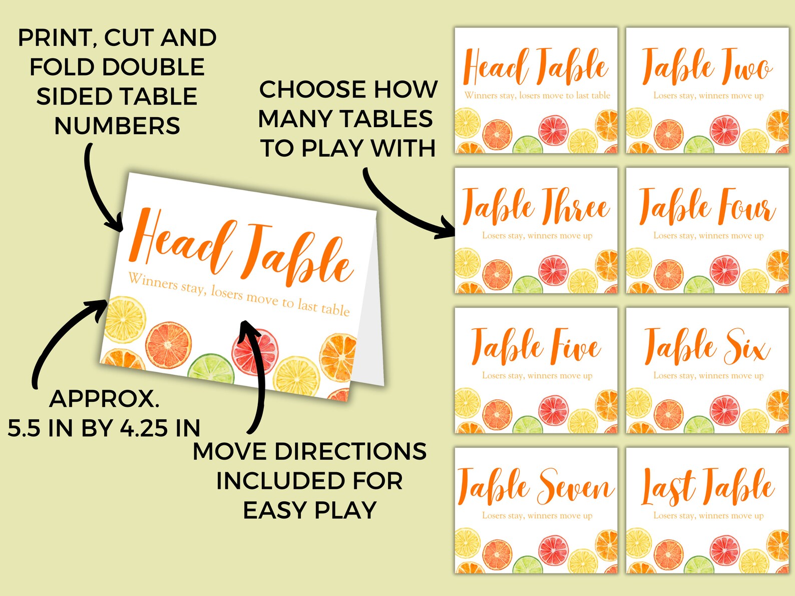 Printable Fruit Bunco Score Sheets | Summer Lemonade May June July ...