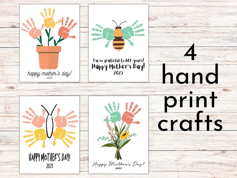 Mother's Day Printable Handprint Craft for Kids and Babies - Etsy