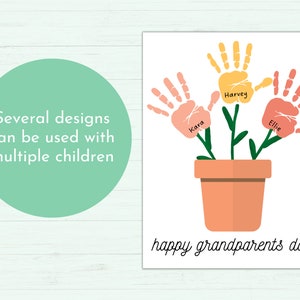 Grandparents Day Printable Handprint Footprint Craft for Kids & Babies ...
