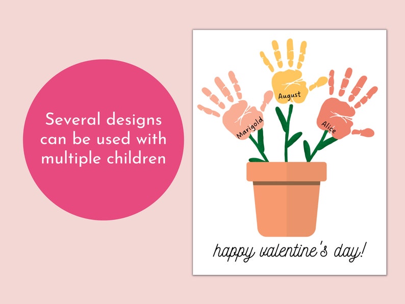 Valentine's Day Printable Handprint Footprint Craft for Kids & Babies ...