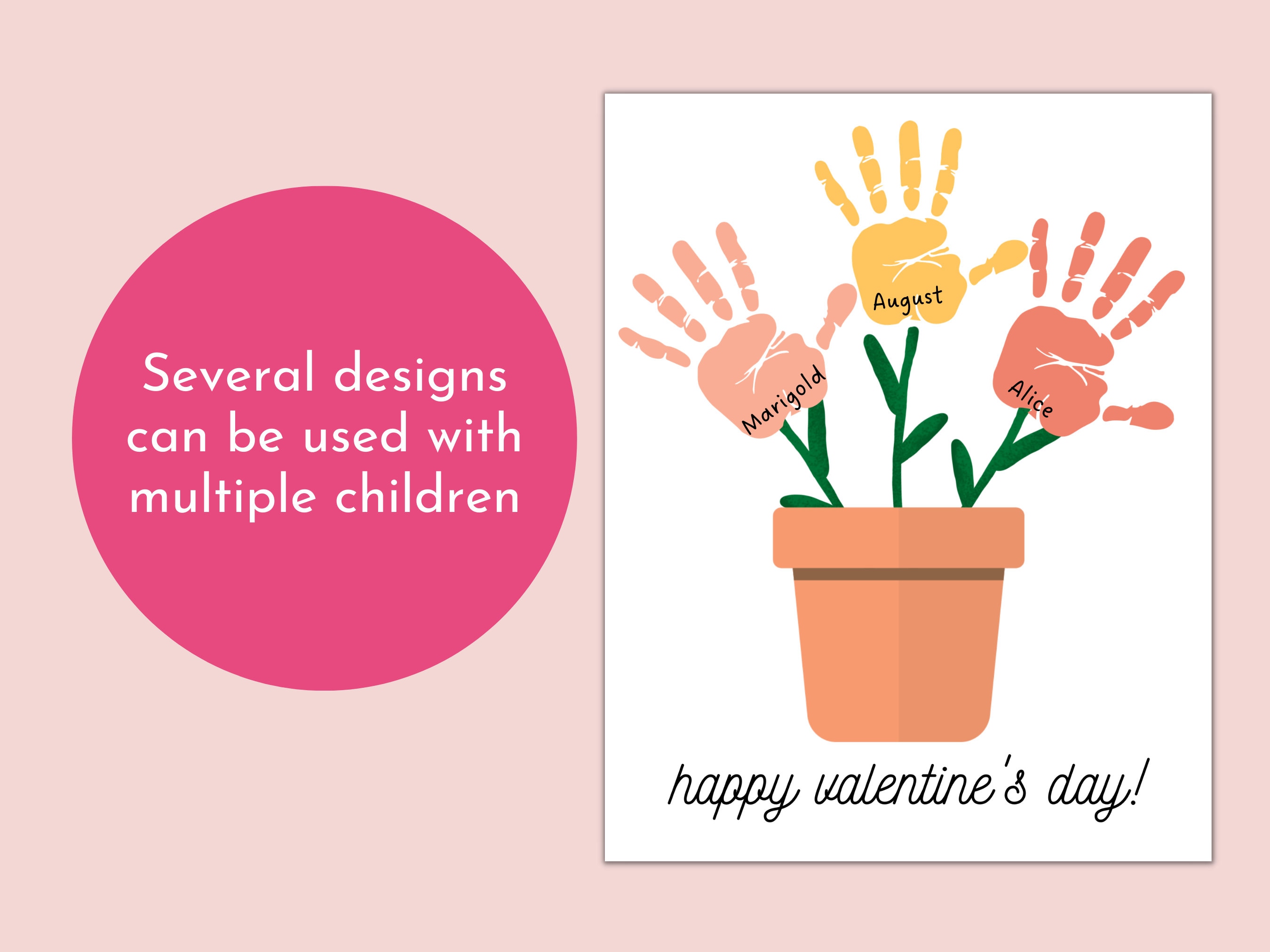 Valentine's Day Printable Handprint Footprint Craft for Kids & Babies ...