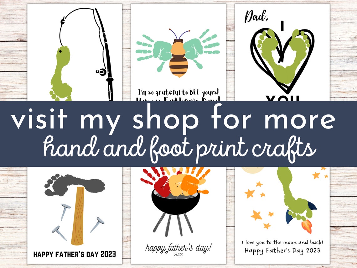 Following in Dad's Footsteps Father's Day Printable Footprint Craft for ...