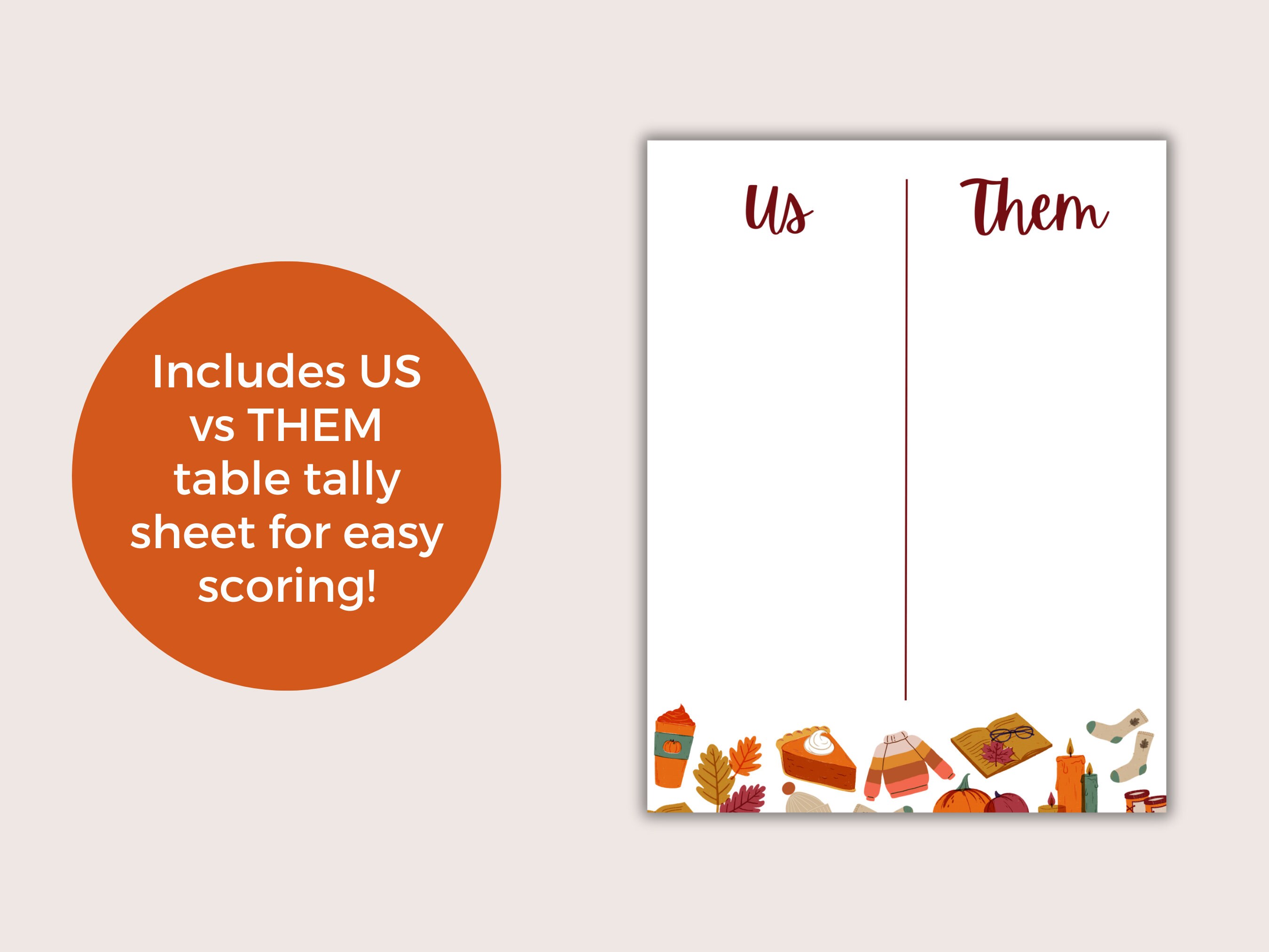 Printable Pumpkin Spice Bunco Score Sheets | Fall September October ...