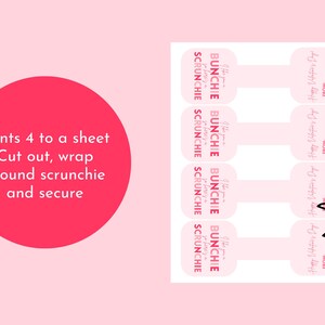 Printable Scrunchie Valentine Cards | I Like You a Bunchie Here's a ...