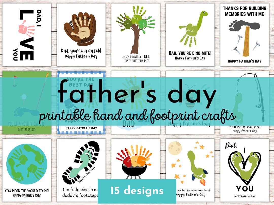 Father's Day Printable Handprint Craft for Kids & Babies Bundle ...