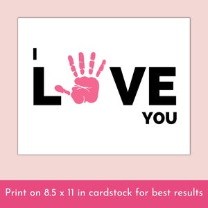 Valentine's Day Printable Handprint Footprint Craft for Kids & Babies ...