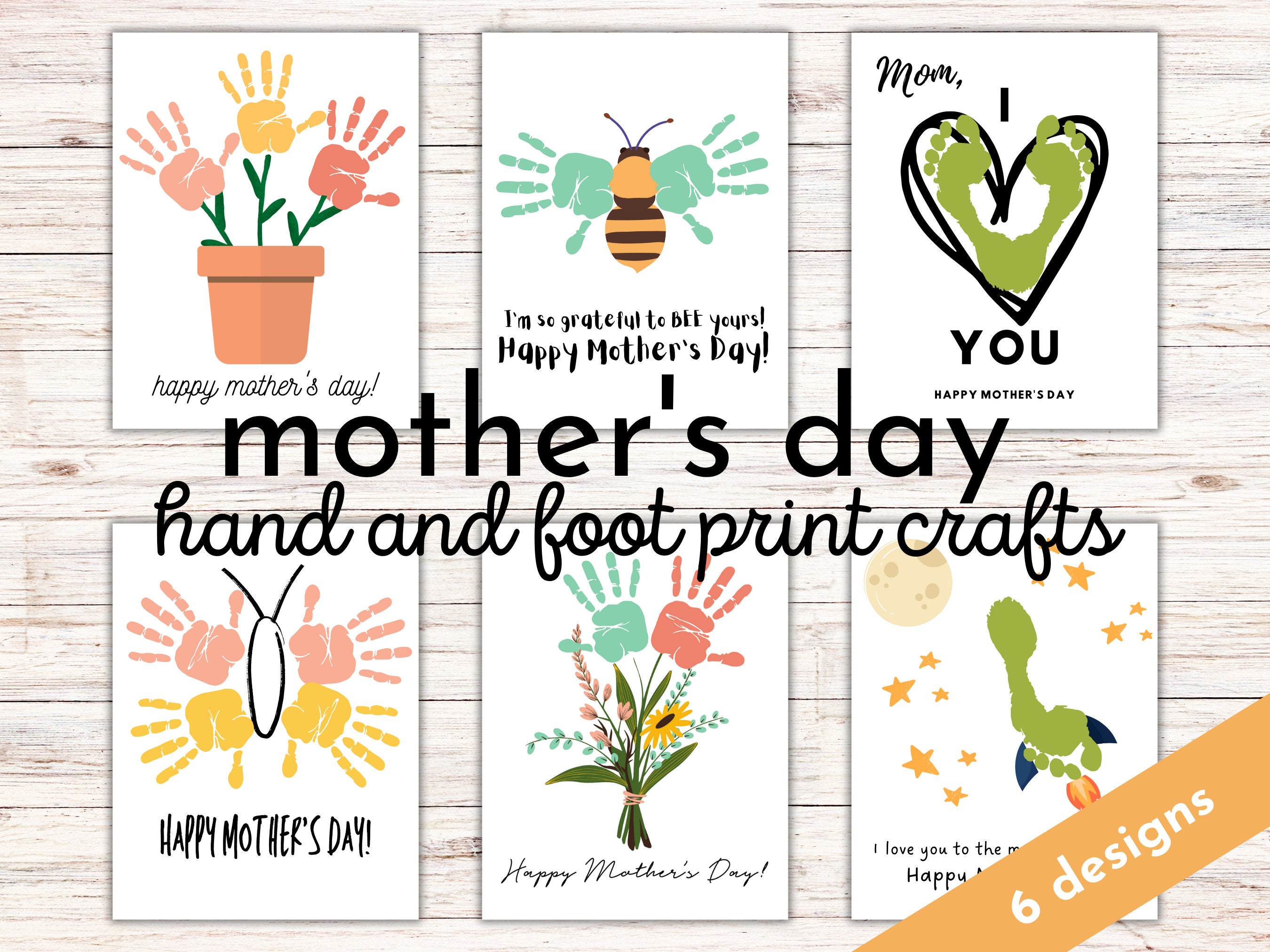 Mother's Day Printable Handprint Craft for Kids & Babies Bundle ...