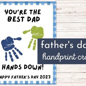 Father's Day Printable Handprint Craft for Kids & Babies | Best Dad ...