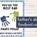Father's Day Printable Handprint Craft for Kids & Babies Best Dad Hands ...