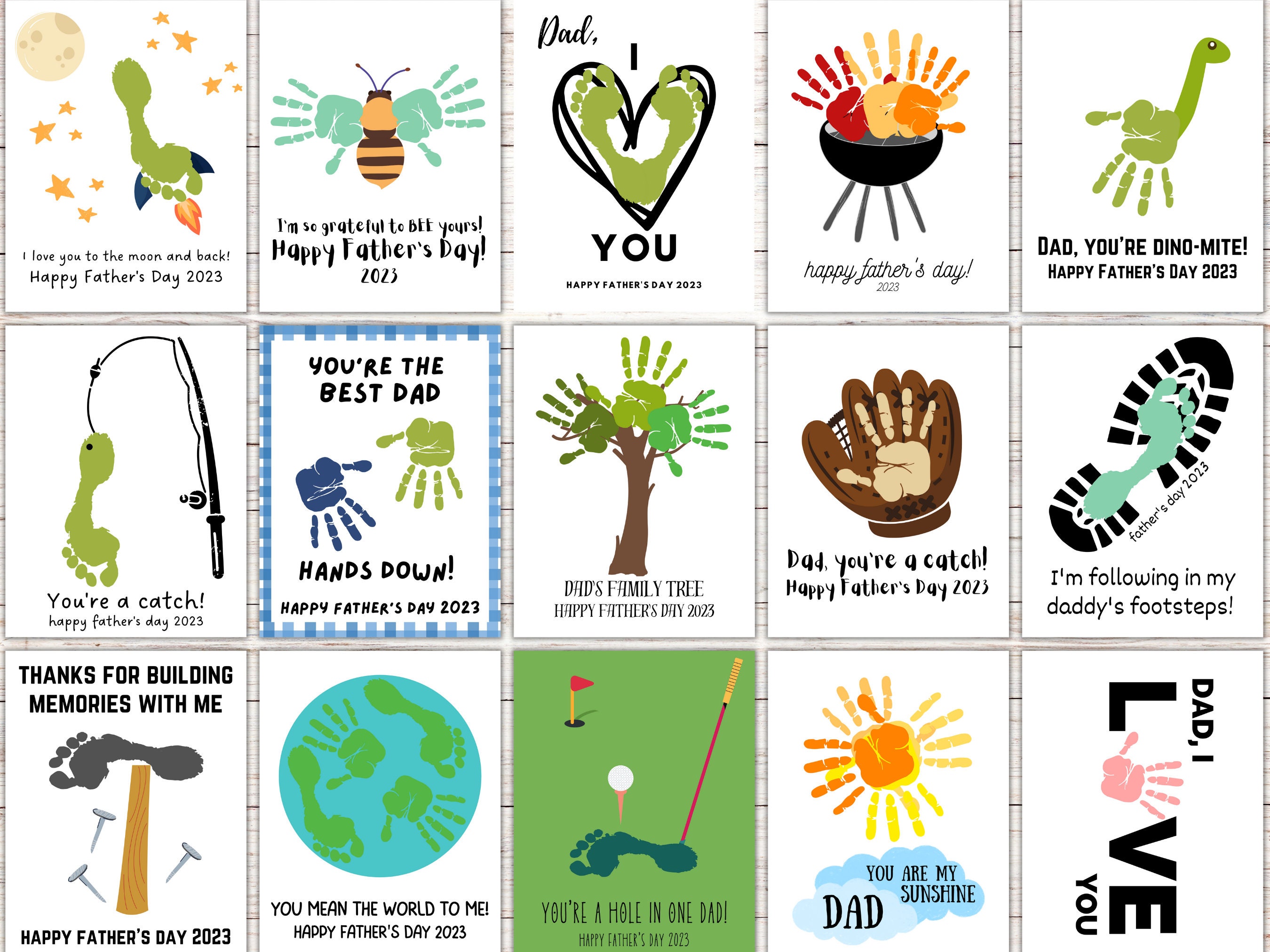 Father's Day Printable Handprint Craft for Kids & Babies - Etsy
