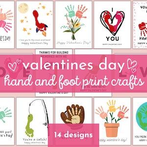 Valentine's Day Printable Handprint Footprint Craft for Kids & Babies ...