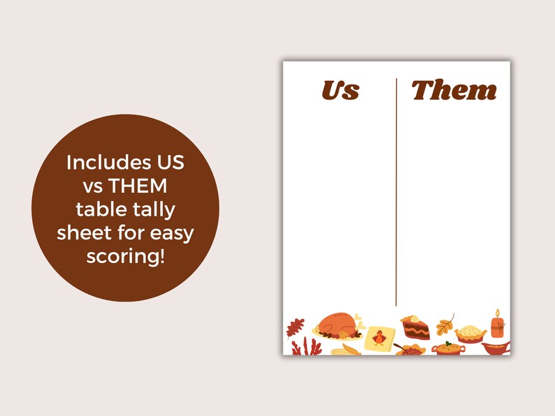 Printable Thanksgiving Bunco Score Sheets | November Bunco Set for ...