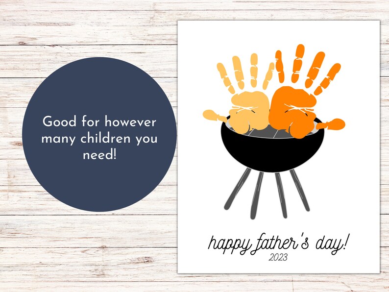 Father's Day Printable Handprint Craft for Kids & Babies | Grill Lover ...