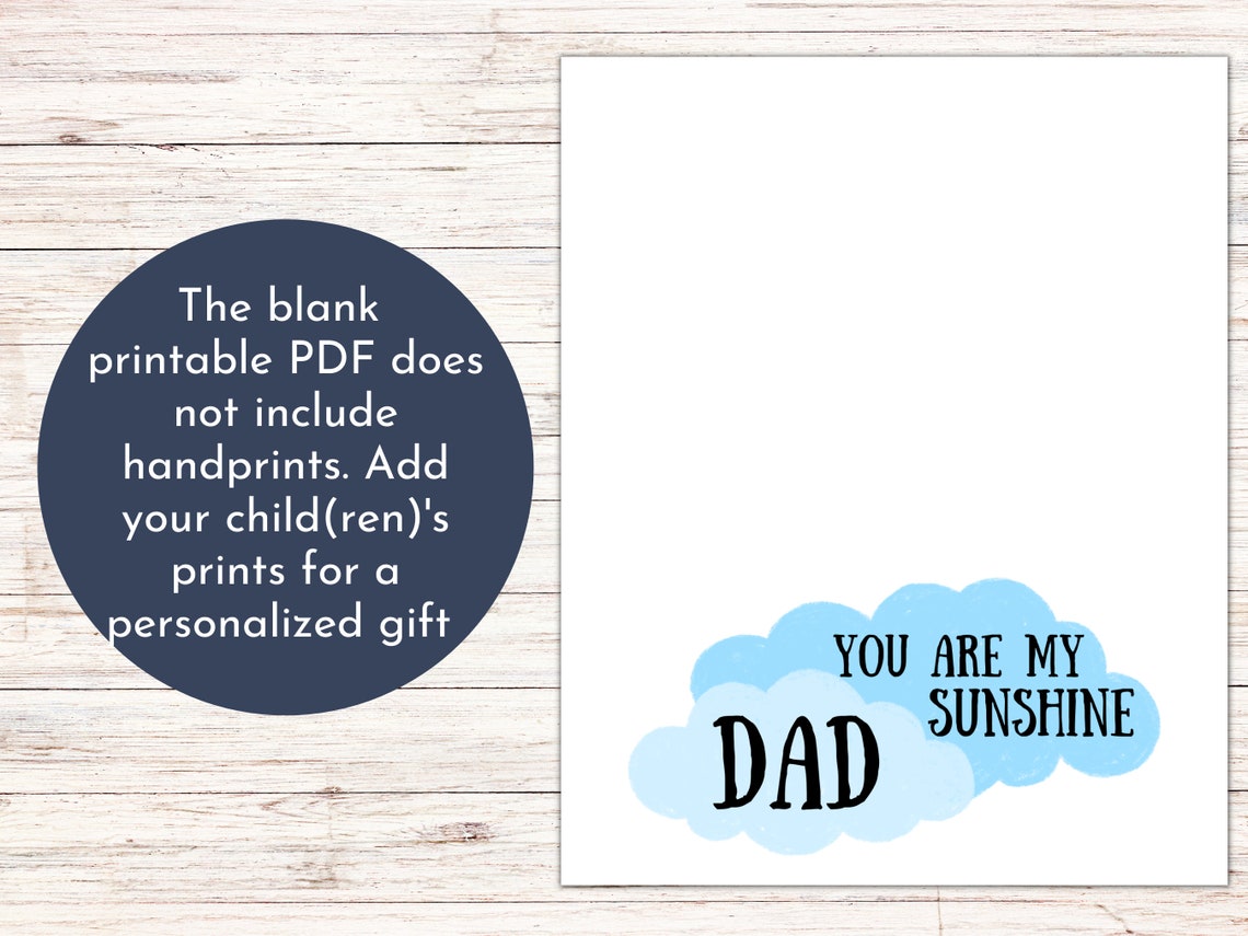 Father's Day Printable Sunshine Handprint Craft for Kids & Babies ...