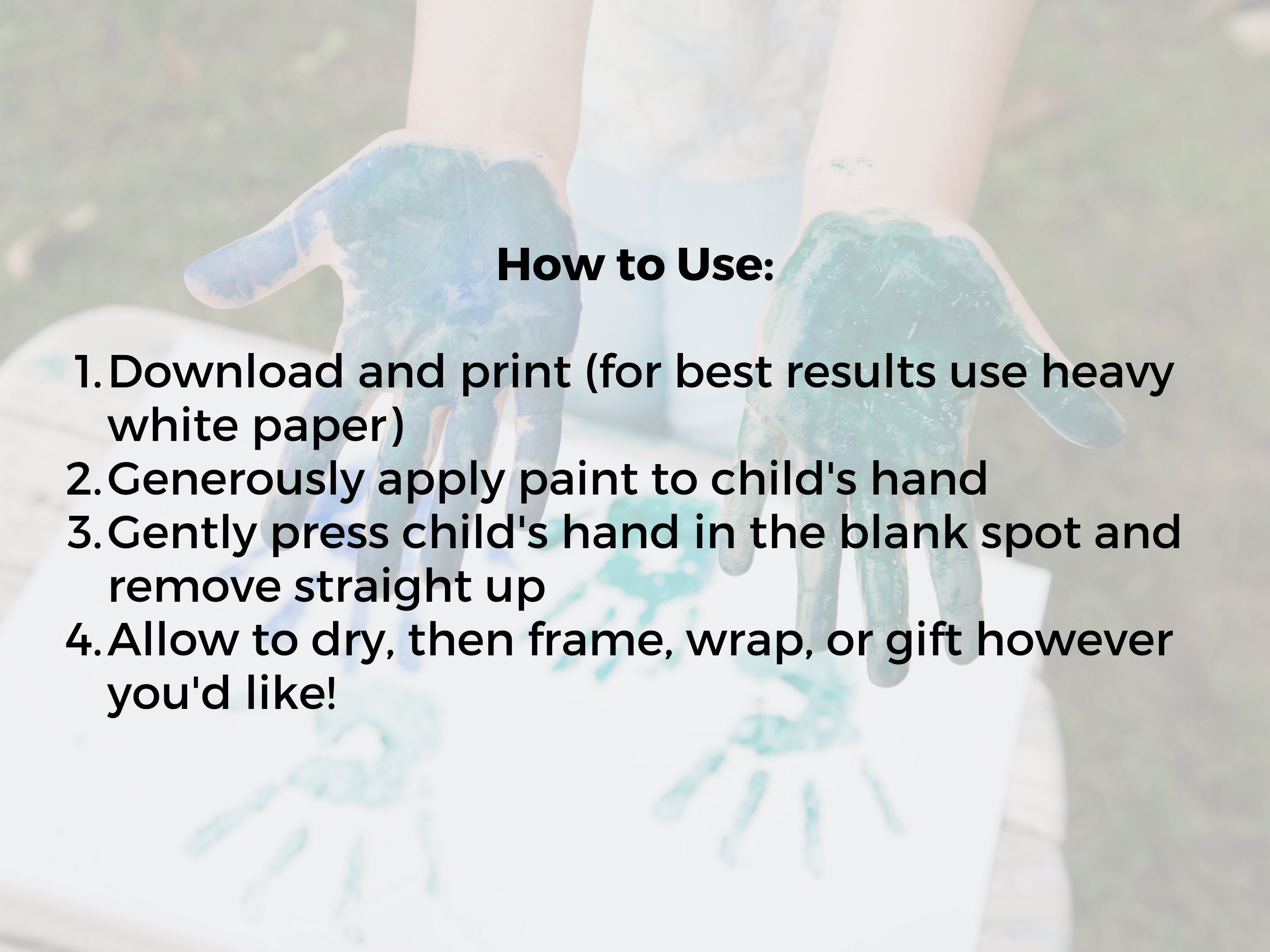 Grandparents Day Printable Handprint Bee Craft for One or Two Children ...