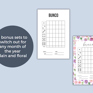 Year of Bunco | 14 Bunco Sets | Printable Seasonal Bunco Scorecards ...