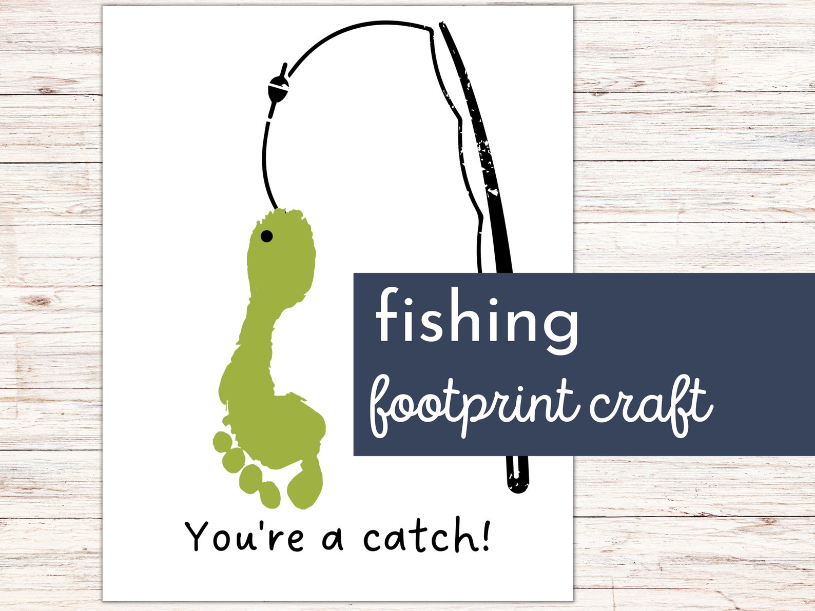 Printable Fish Footprint Craft for Kids & Babies | You're a Catch ...